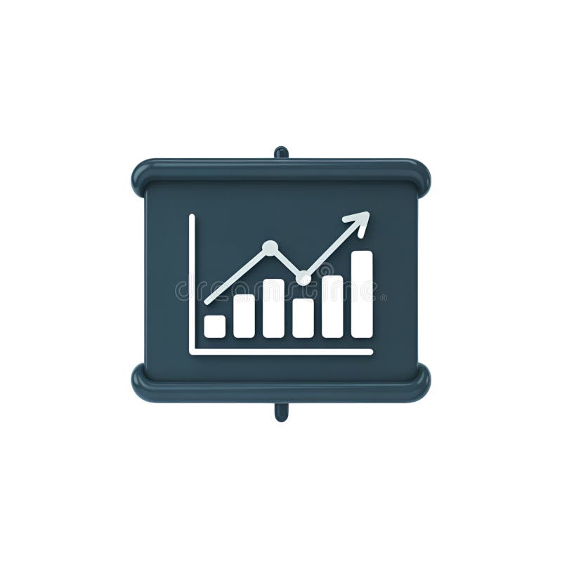 Growth Chart on Display Board Showing Financial Success and Market ...