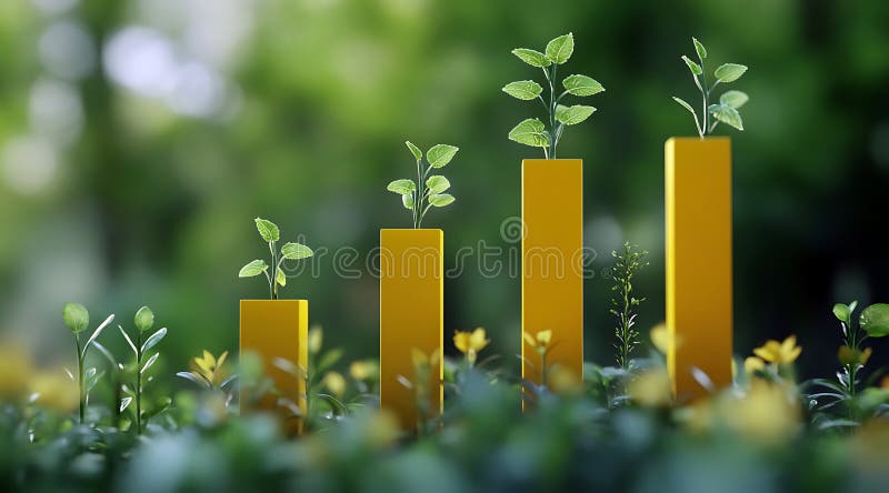 Growth Chart: Sprout Progressing on an Increasing Line Chart Depicting ...