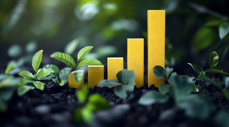 Growth Chart with Sprouts: Visualizing Upward Progress and ...