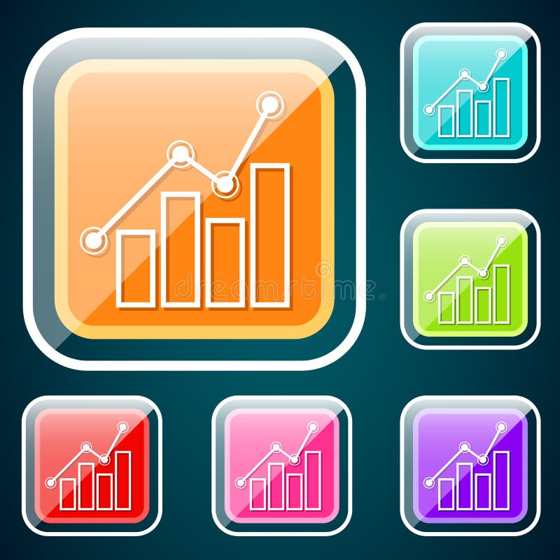 Growth chart symbol stock vector. Illustration of pack - 121412336