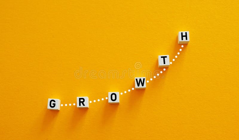 Growth Chart Symbolizing Business Success. Stock Image - Image of ...