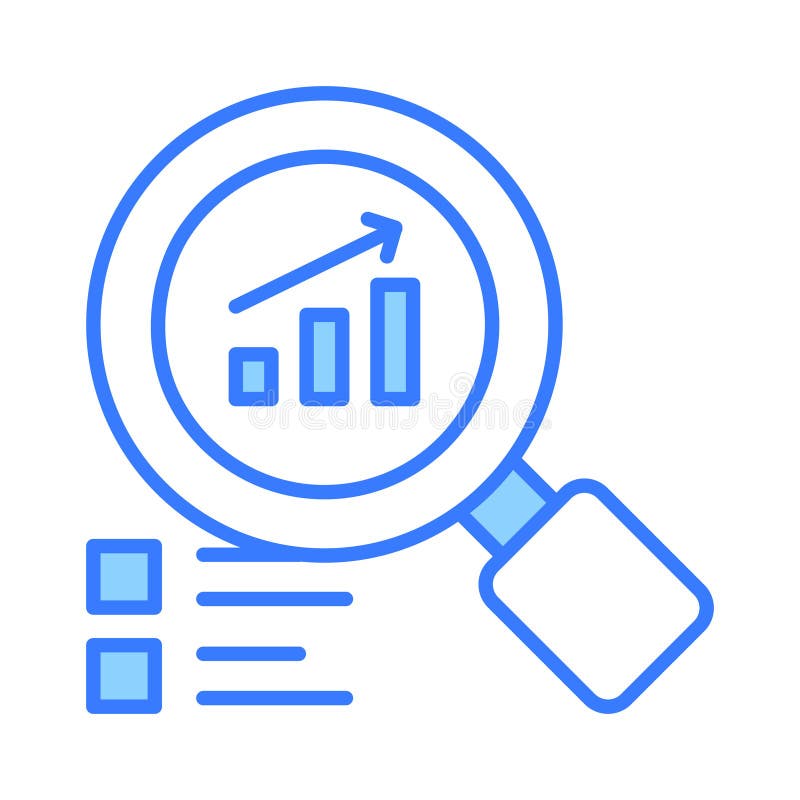 Growth Chart Under Magnifier Depicting Vector Design of Business ... Growth Chart Under Magnifier Depicting Vector Design of Business ...