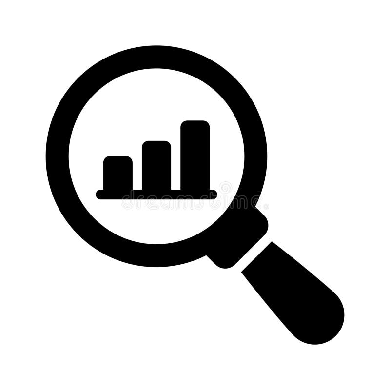 Growth Chart Under Magnifier Depicting Vector Design of Business ... Growth Chart Under Magnifier Depicting Vector Design of Business ...