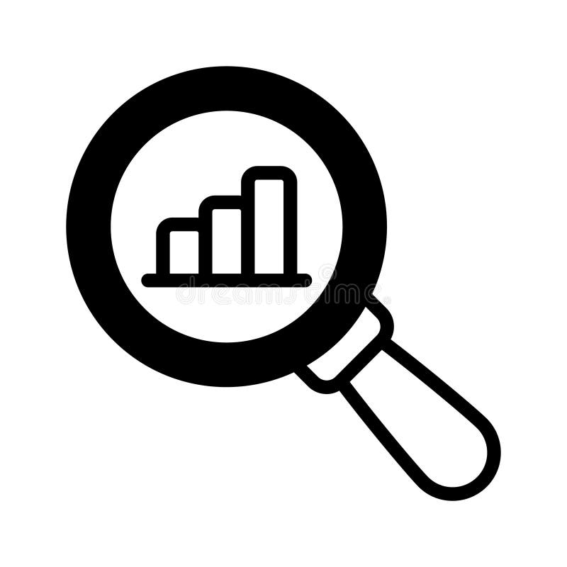 Growth Chart Under Magnifier Depicting Vector Design of Business ... Growth Chart Under Magnifier Depicting Vector Design of Business ...