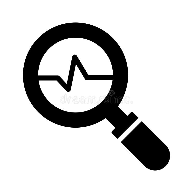 Growth Chart Under Magnifier Depicting Vector Design of Business ...