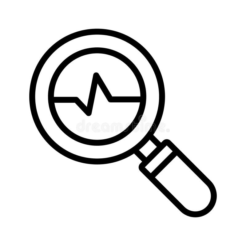 Growth Chart Under Magnifier Depicting Vector Design of Business ...