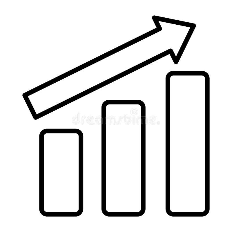 Growth Chart with Up Arrow Vector Icon Trendy Style Stock Vector ...