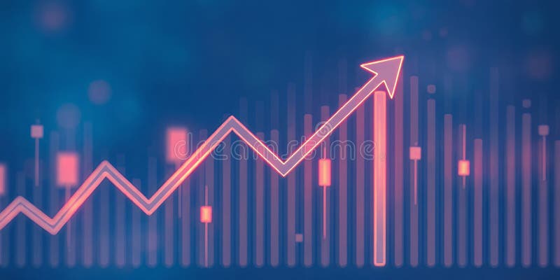 Growth Chart Upward Trend stock illustration. Illustration of abstract ...
