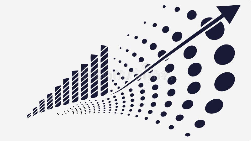 Growth Chart Halftone, Business, Progress, Success, Graph, Statistics ...
