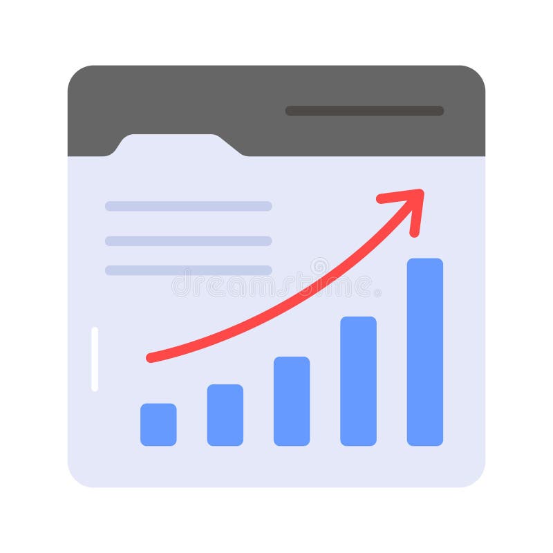 Growth Chart on Web Page Showing Vector Design of Web Analytics in ...