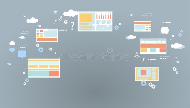 Growth Charts. Flat Design Illustration Creativity Modern Idea and ...