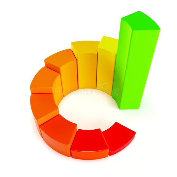 Growth circular chart stock illustration. Illustration of progress ...