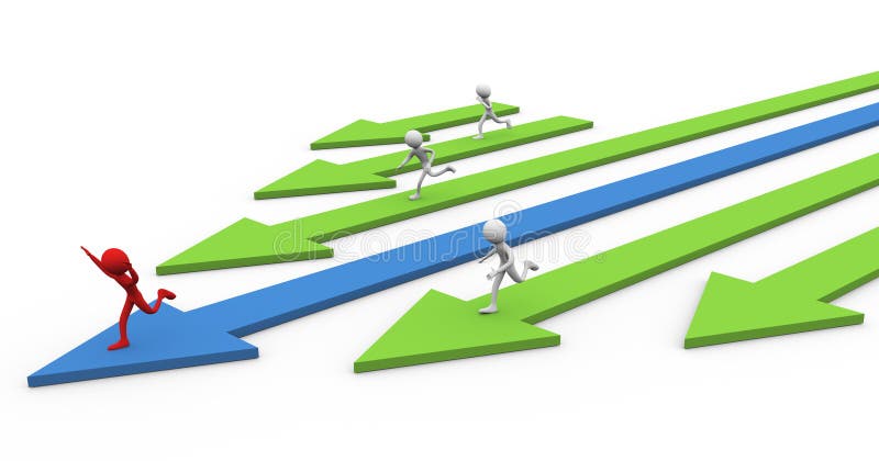 Growth and competition stock illustration. Illustration of people ...