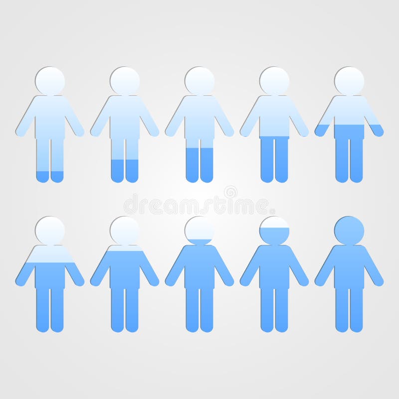 Growth Concept, Chart Elements, Growth from 10 To 100 Percent Stock ...