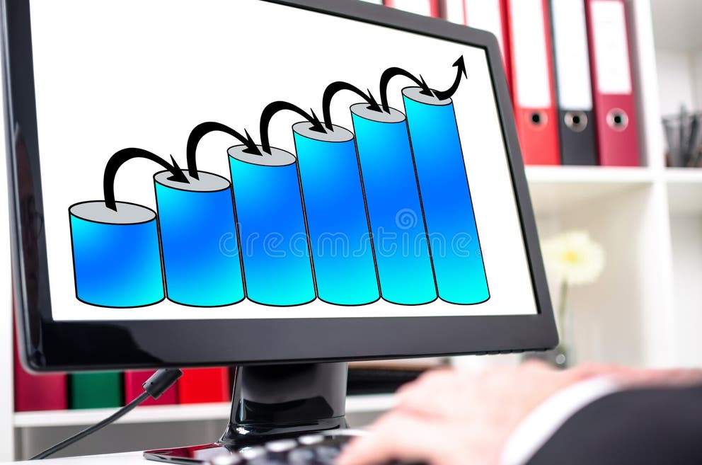 Growth Concept on a Computer Screen Stock Image - Image of screen ...