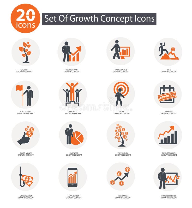 Strategy icon set stock vector. Illustration of presentation - 69195402