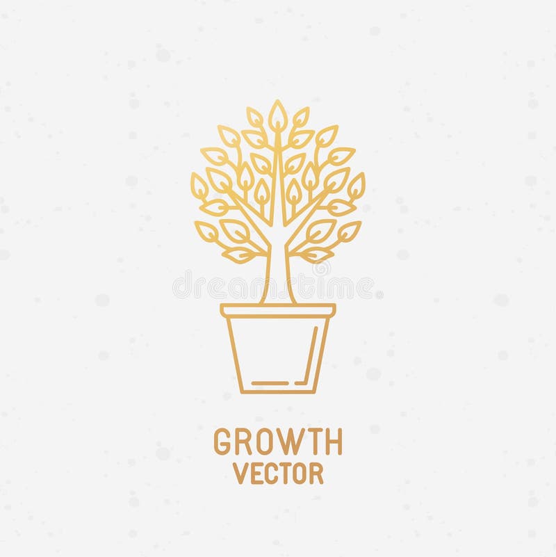 Growth Concept and Logo Design Element Stock Vector - Illustration of ...