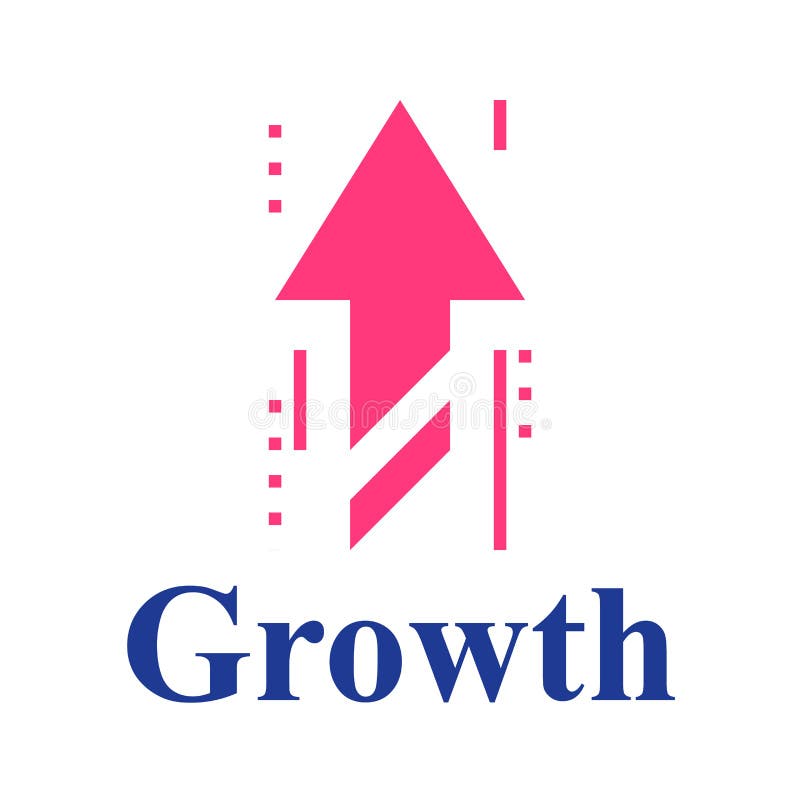 Growth Concept, Red Arrow, Fast Service, Speed Solution Stock Vector ...