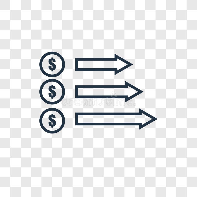 Growth Concept Vector Linear Icon Isolated on Transparent Background ...