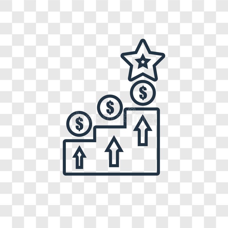 Growth Concept Vector Linear Icon Isolated on Transparent Background ...