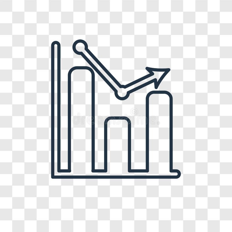 Growth Concept Vector Linear Icon Isolated on Transparent Background ...