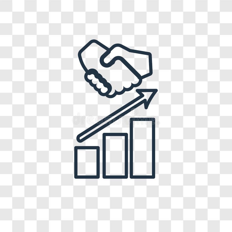 Growth Concept Vector Linear Icon Isolated on Transparent Background ...