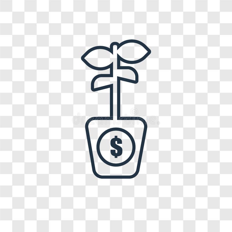 Growth Concept Vector Linear Icon Isolated On Transparent Background ...