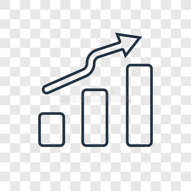 Growth Concept Vector Linear Icon Isolated on Transparent Background ...