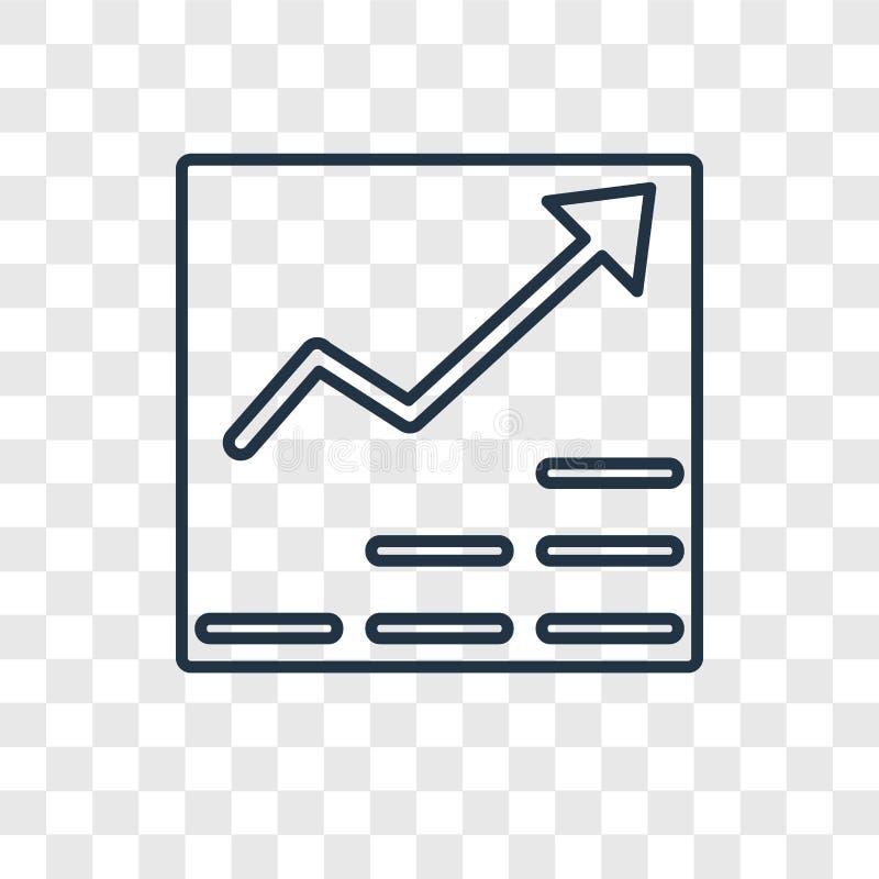 Growth Concept Vector Linear Icon Isolated on Transparent Background ...