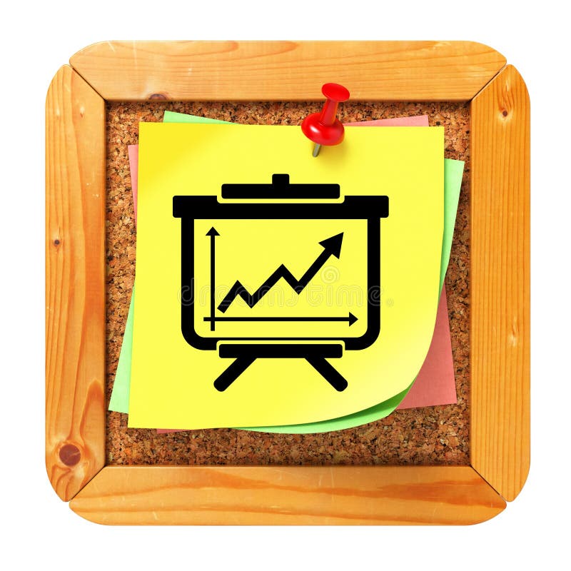 Growth Concept - Yellow Sticker on Message Board. Stock Image - Image ...