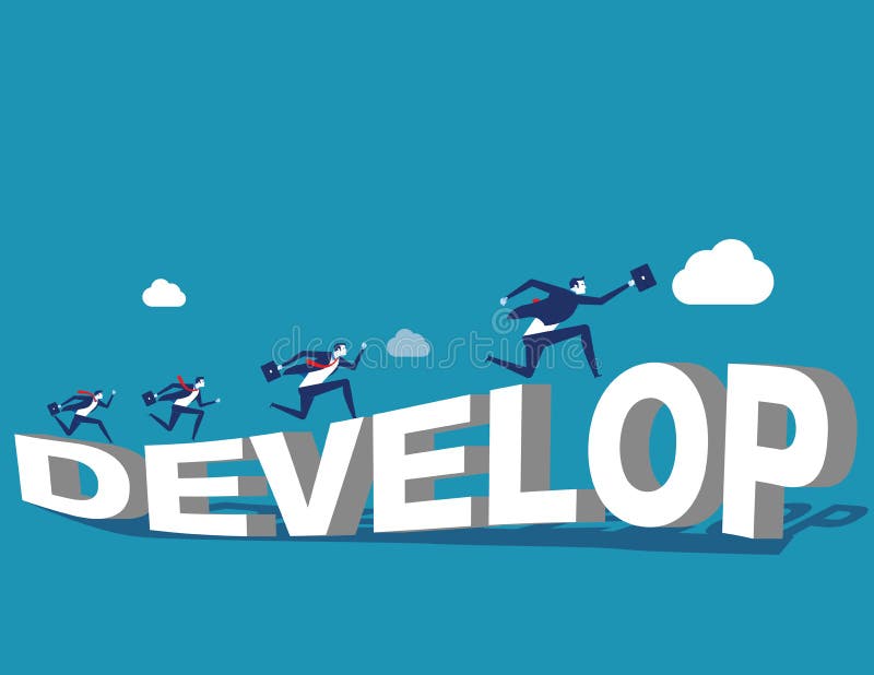 Growth.Corporate People and Develop Stock Vector - Illustration of ...