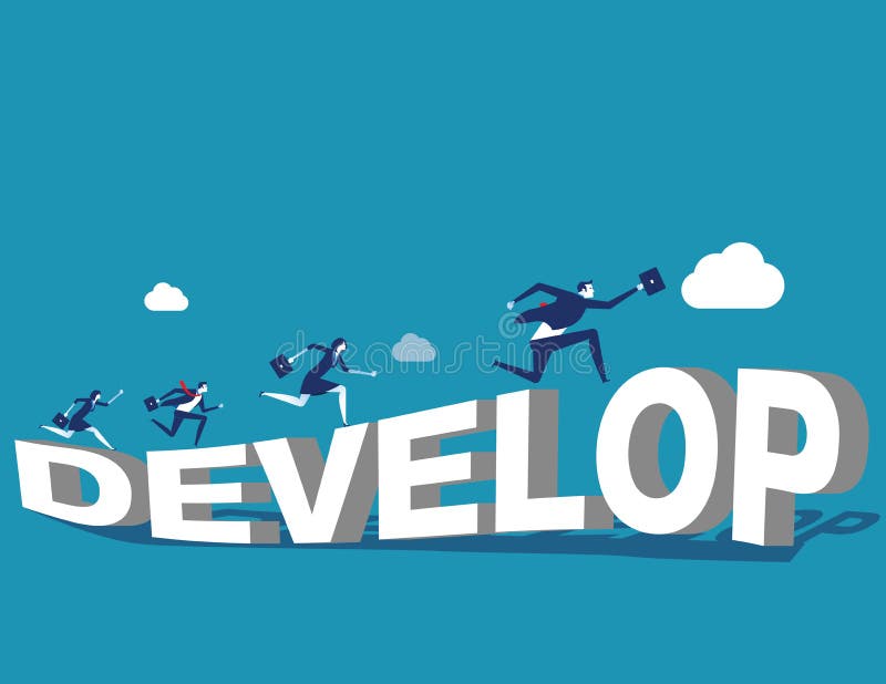 Growth.Corporate People and Develop Stock Vector - Illustration of ...