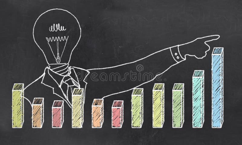 Growth with Creative Businessman Stock Illustration - Illustration of ...