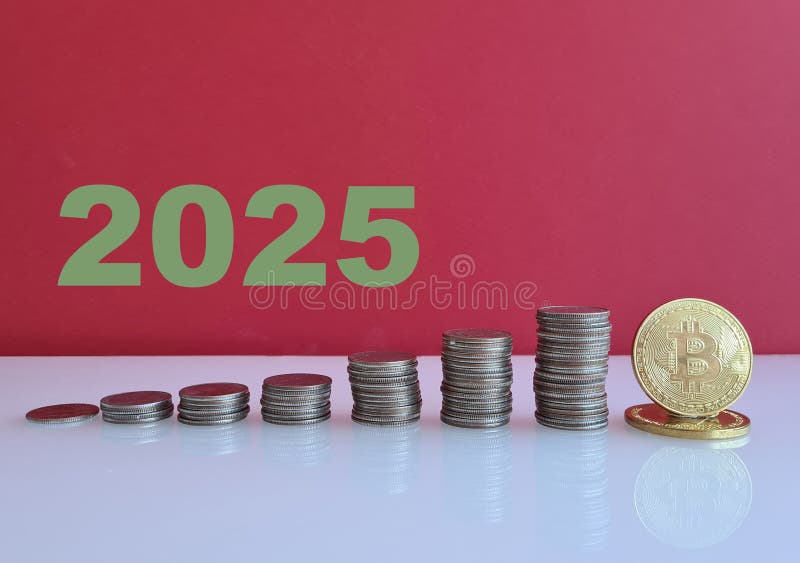 Growth of Cryptocurrency Investments with Stacks of Coins Representing ...