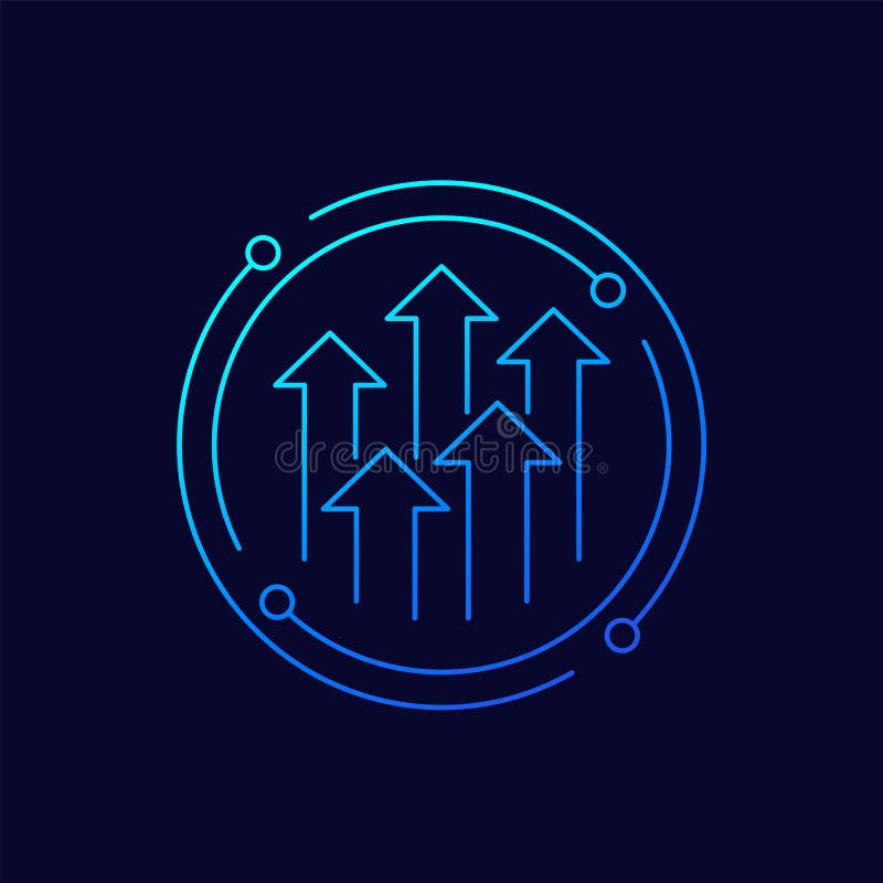 Growth Cycle Line Icon, Vector Stock Vector - Illustration of improve ...