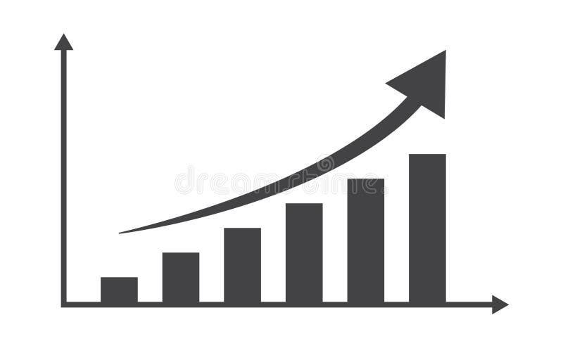 Growth Data Graph Bar X and Y Axes Icon Stock Vector - Illustration of ...