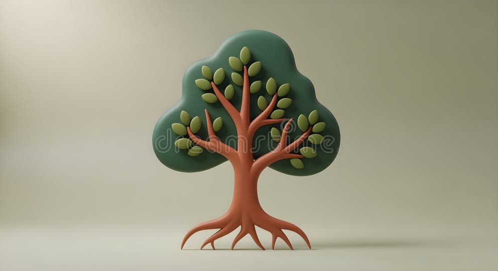 Growth and Deep Learning Tree 3D Icon the Image is Generated Using AI ...
