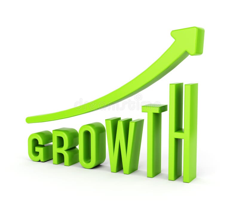 Growth diagram with arrow stock illustration. Illustration of diagram ...