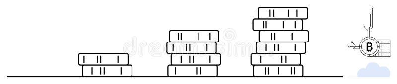 Growth of Digital Currency Stack with Bitcoin Network Integration Stock ...