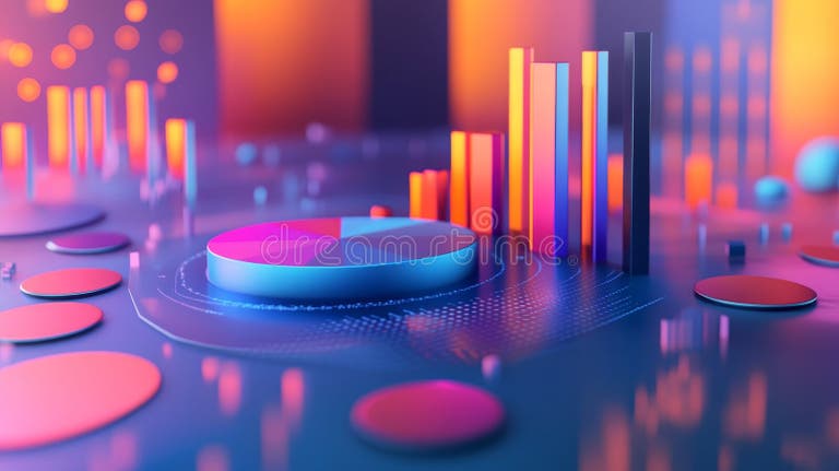 The Growth of E-commerce is Illustrated by Vibrant 3D Bar Charts and ...