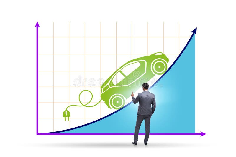 Growth of Electric Car Usage Concept Stock Photo - Image of charger ...