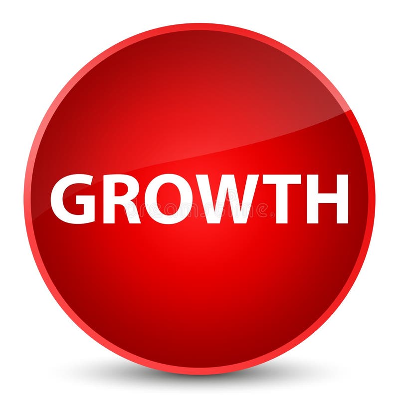 Growth Elegant Red Round Button Stock Illustration - Illustration of ...