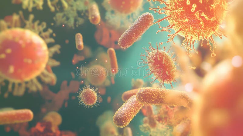 Growth Exploding View of Bacteria Colony Stock Illustration ...