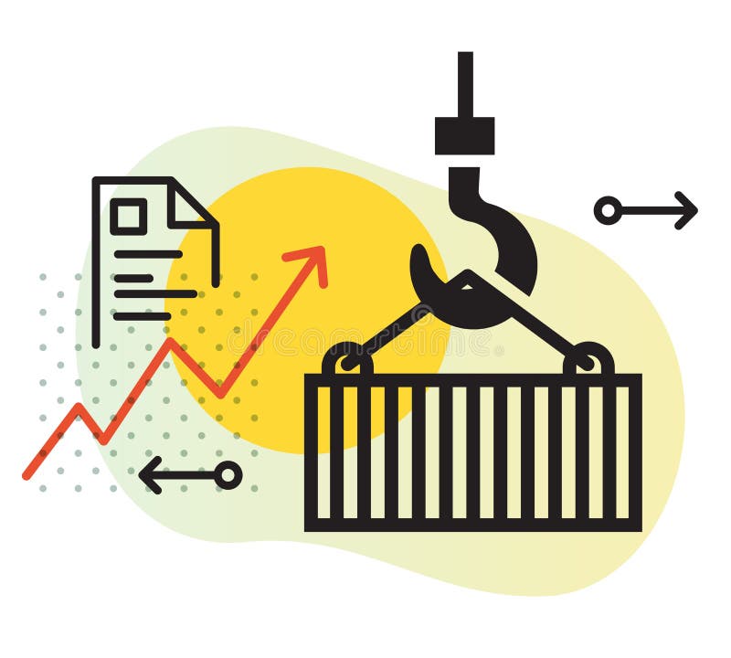 Growth in Export - Icon stock illustration. Illustration of vector ...