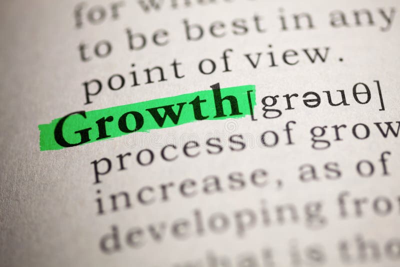 Definition of the Word Growth Stock Photo - Image of printing ...