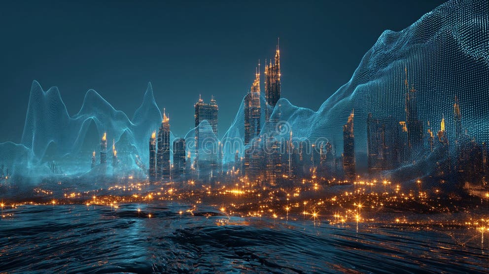 Growth of GDP with Statistical Blue Graph Stock Illustration ...