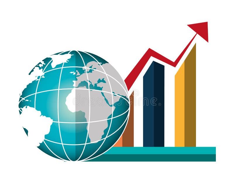 Global Economic Growth Symbol Design Stock Vector - Illustration of ...