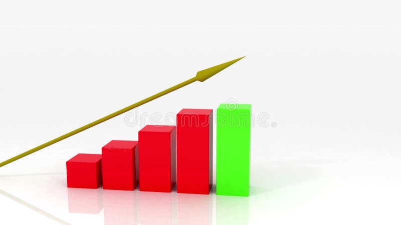 Growth Graph Animation. an Ascending Growth Arrow is Shown in the Graph ...