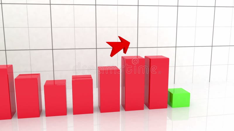 Growth Graph Animation. an Ascending Growth Arrow is Shown in the Graph ...