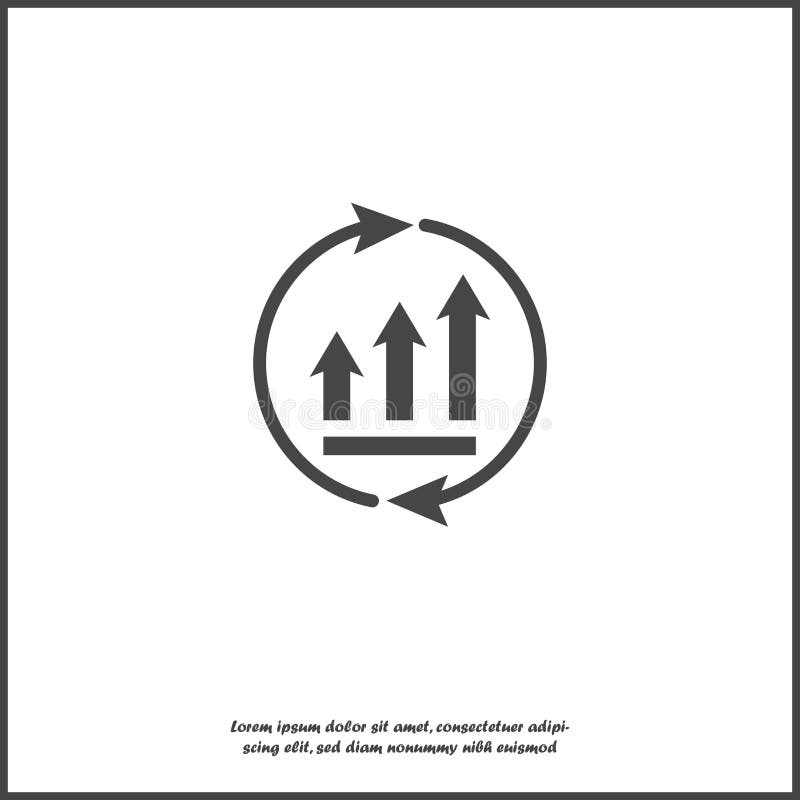 Growth Graph. Vector Business Icon Schedule on White Isolated ...